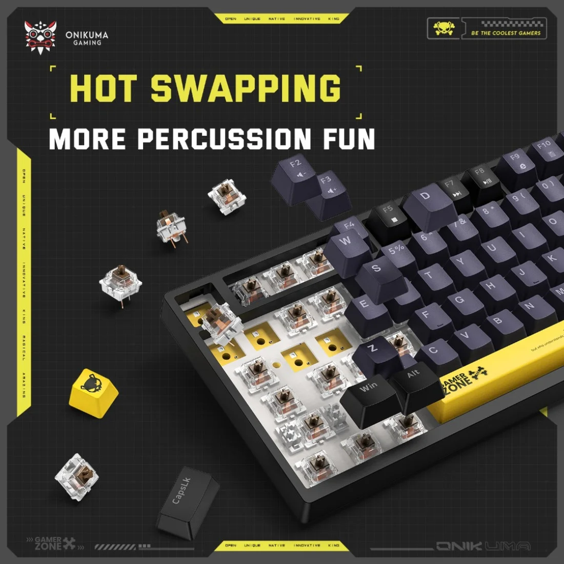 Onikuma G58 RGB Hot-Swappable Gaming Mechanical Keyboard - Aristo Computers